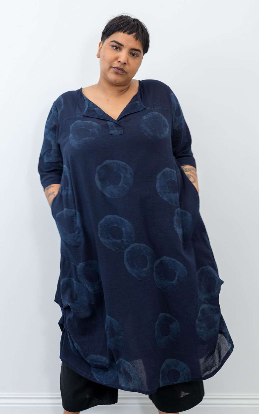 Delaney Dress Crinkle – Zebrano | Designer Clothing NZ