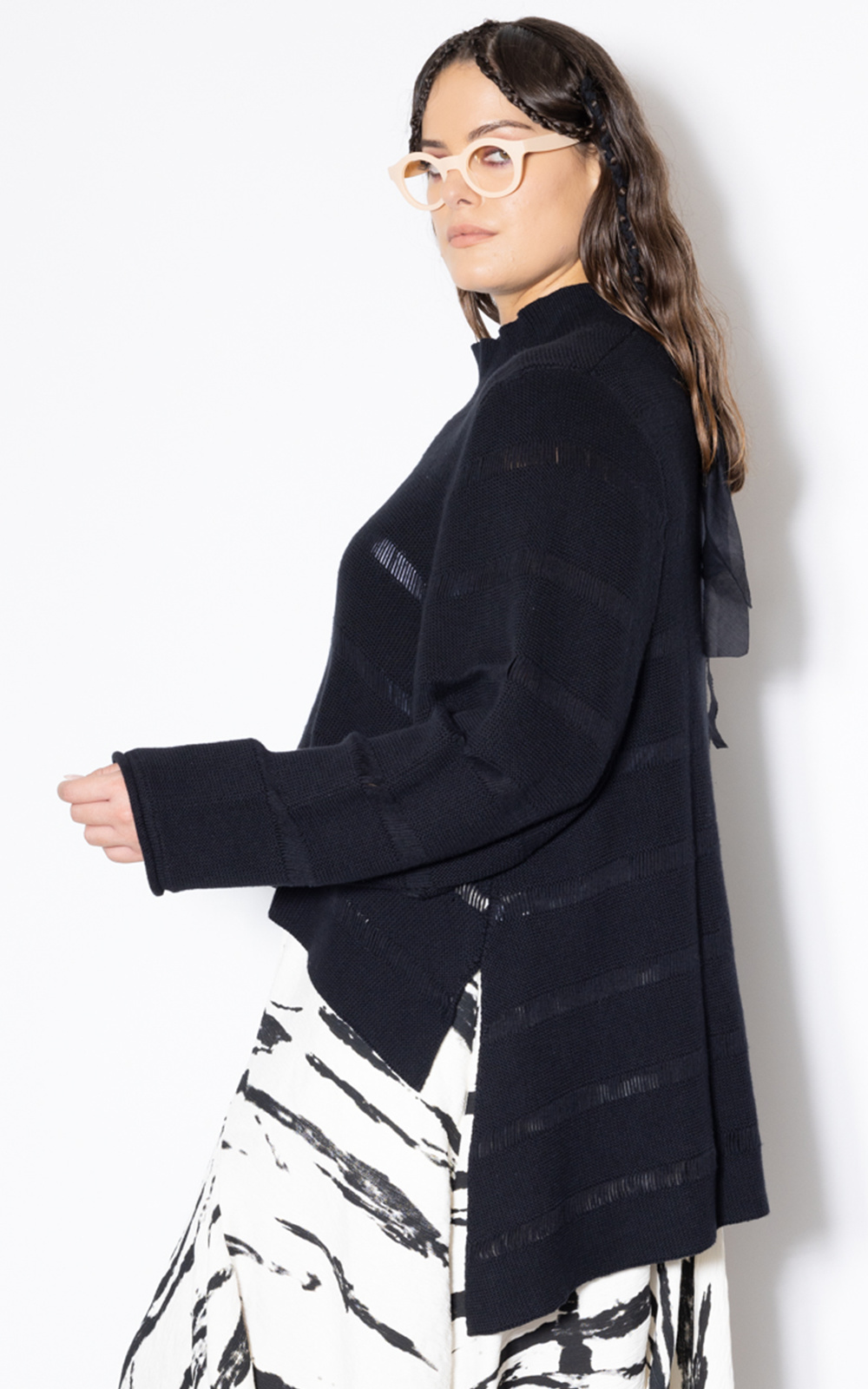 Crop Jumper – Zebrano | Designer Clothing NZ