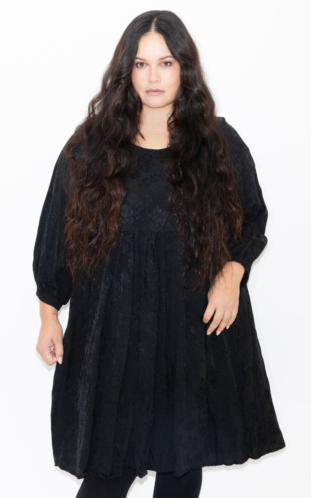 Liv Dress In Jacquard – Zebrano | Designer Clothing NZ