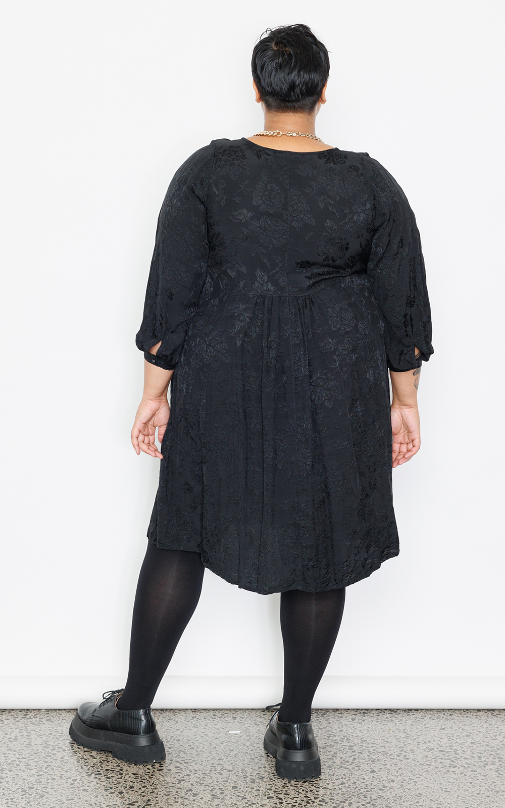 Liv Dress In Jacquard – Zebrano | Designer Clothing NZ