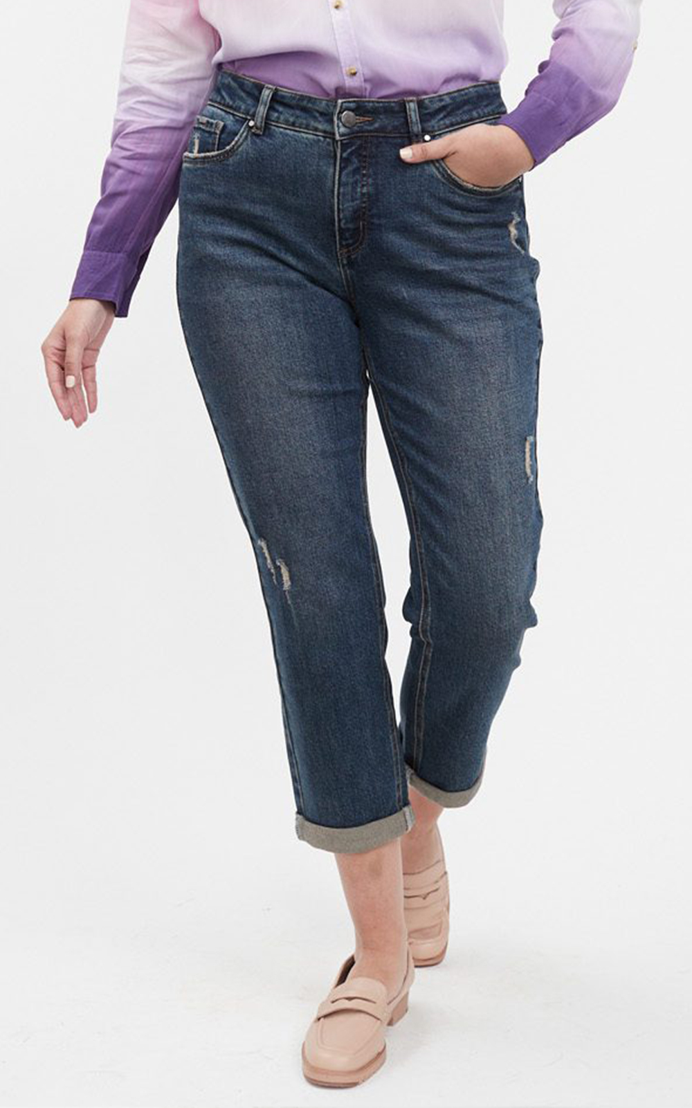 Girlfriend W Rolled Hem – Zebrano | Designer Clothing NZ