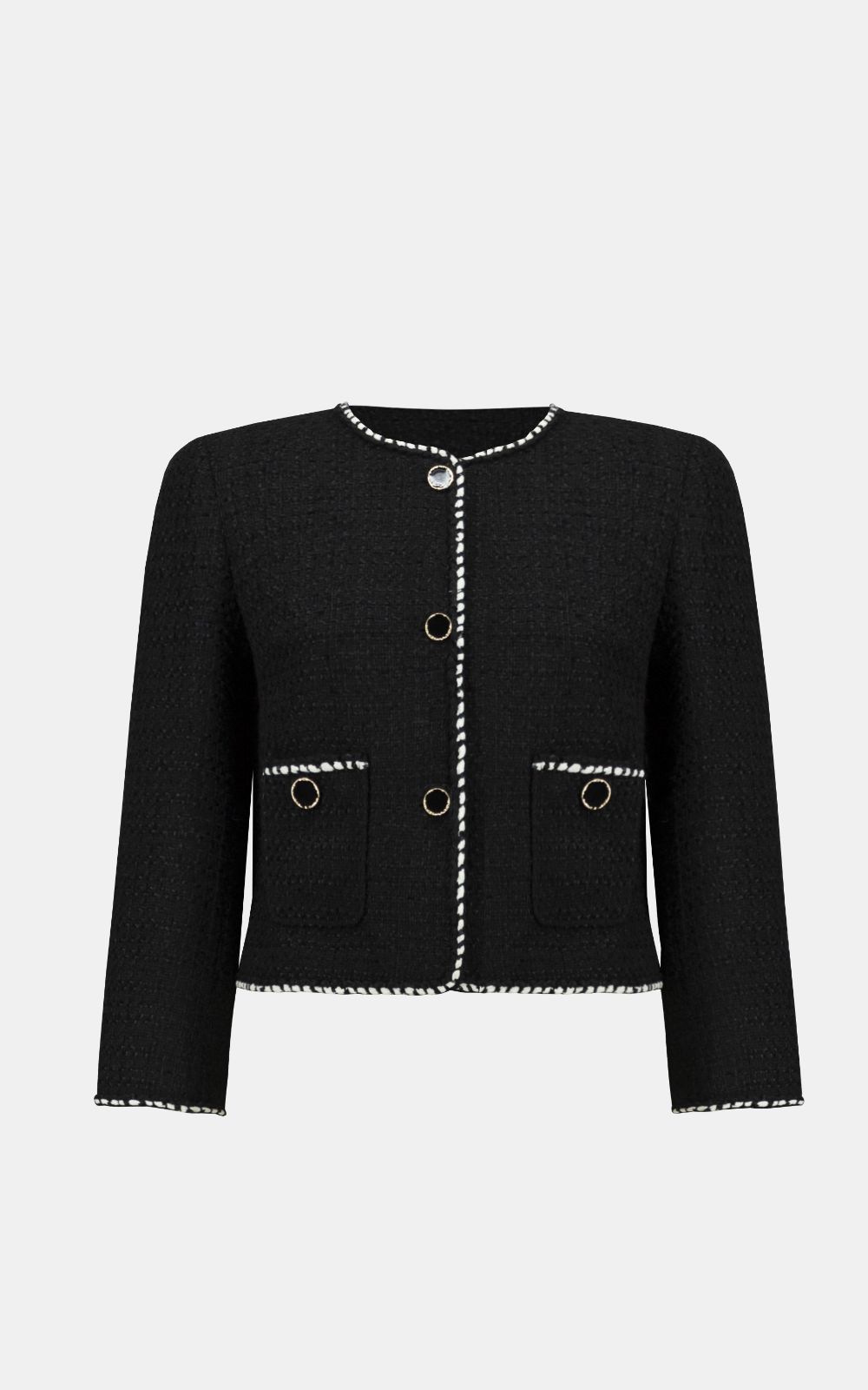 Boucle Contrast Jacket – Zebrano | Designer Clothing NZ