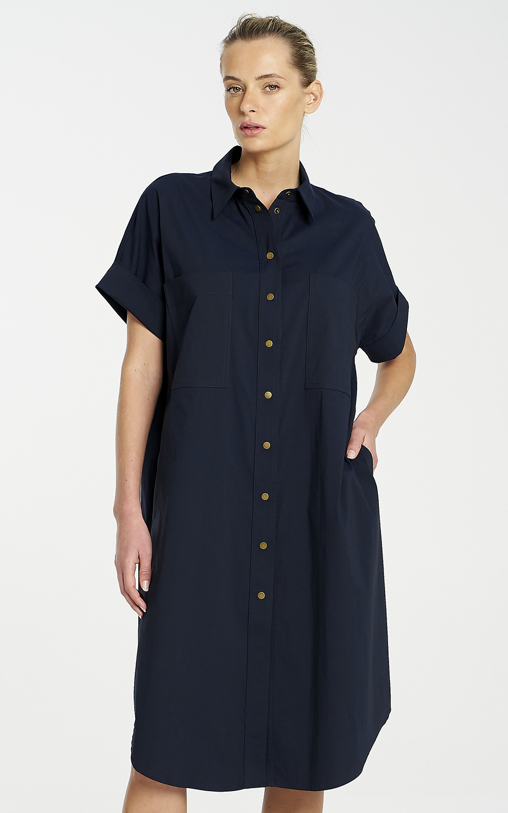 Stud Shell Dress – Zebrano | Designer Clothing NZ