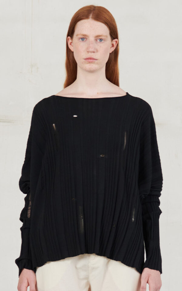 Cabin Stitched A-Line Jumper – Zebrano | Designer Clothing NZ