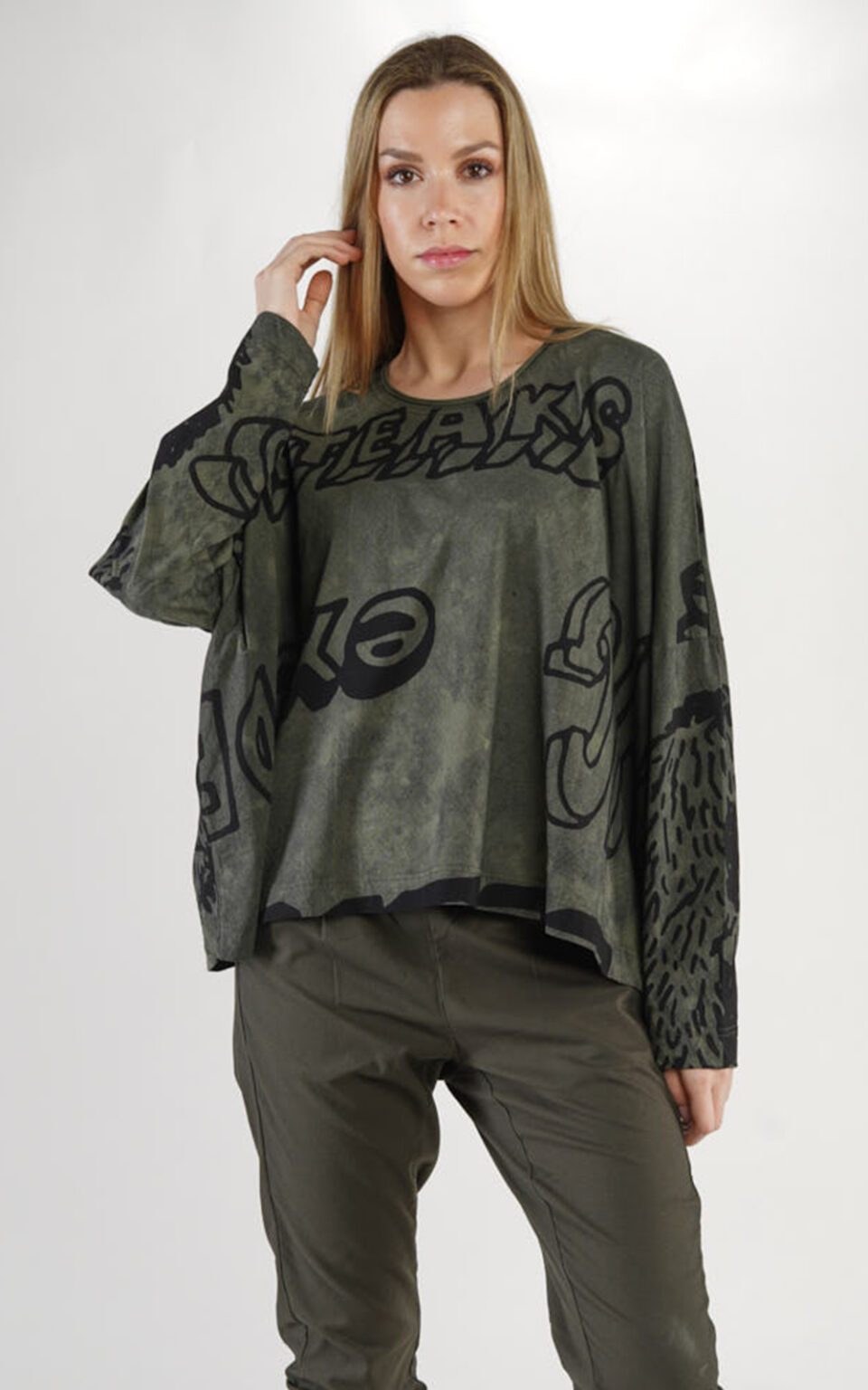 Fuzzy Relax Tee – Zebrano | Designer Clothing NZ