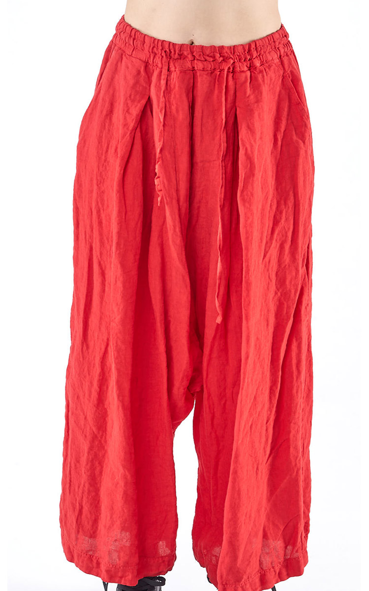 Drop Pants Linen Crush – Zebrano | Designer Clothing NZ