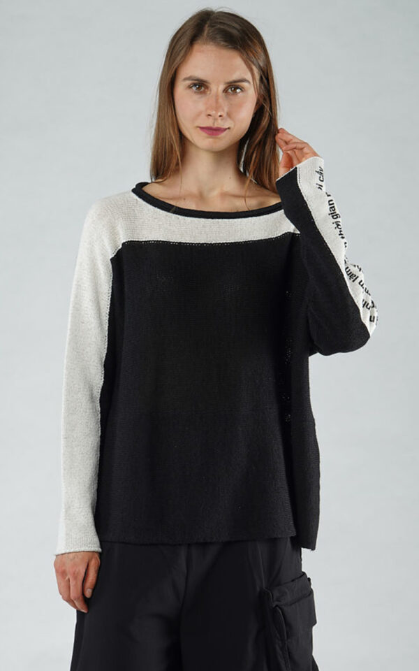 Cabin Stitched A-Line Jumper – Zebrano | Designer Clothing NZ