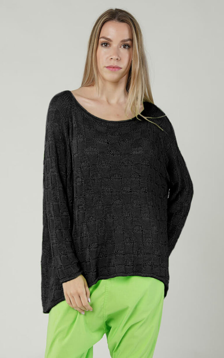 Cabin Stitched A-Line Jumper – Zebrano | Designer Clothing NZ