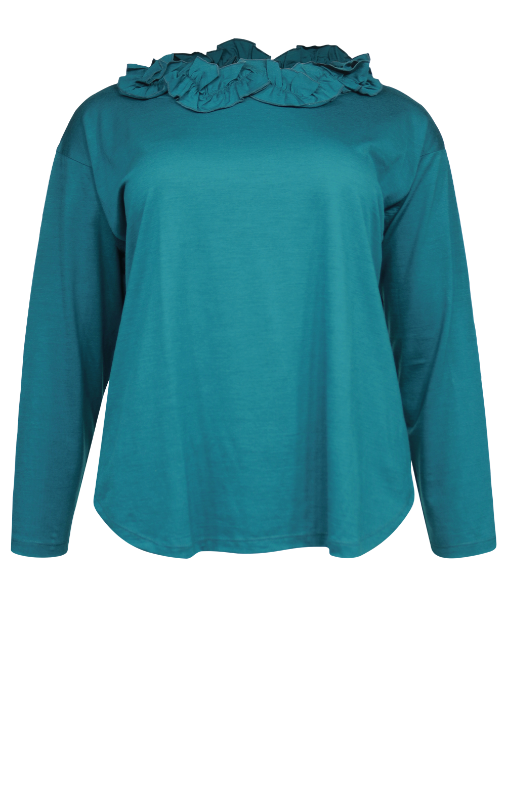 Frill Neck Top – Zebrano | Designer Clothing NZ