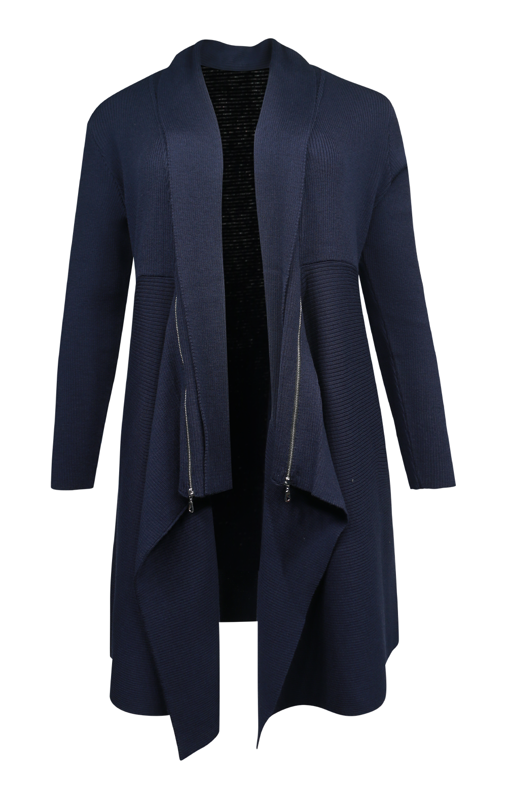 Zipped Rib Front Coat – Zebrano | Designer Clothing NZ