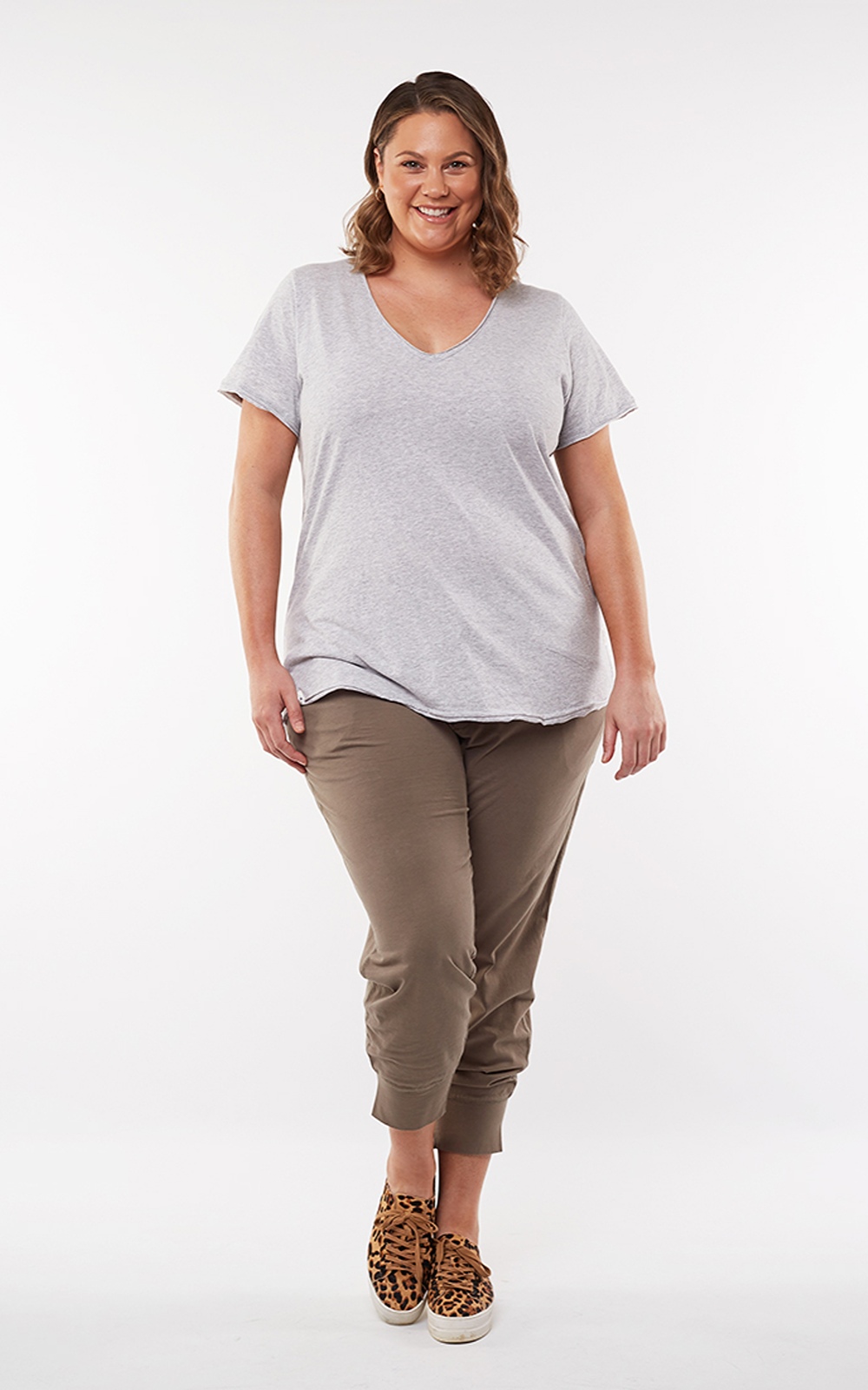 Fundamental Vee Tee – Zebrano | Designer Clothing NZ