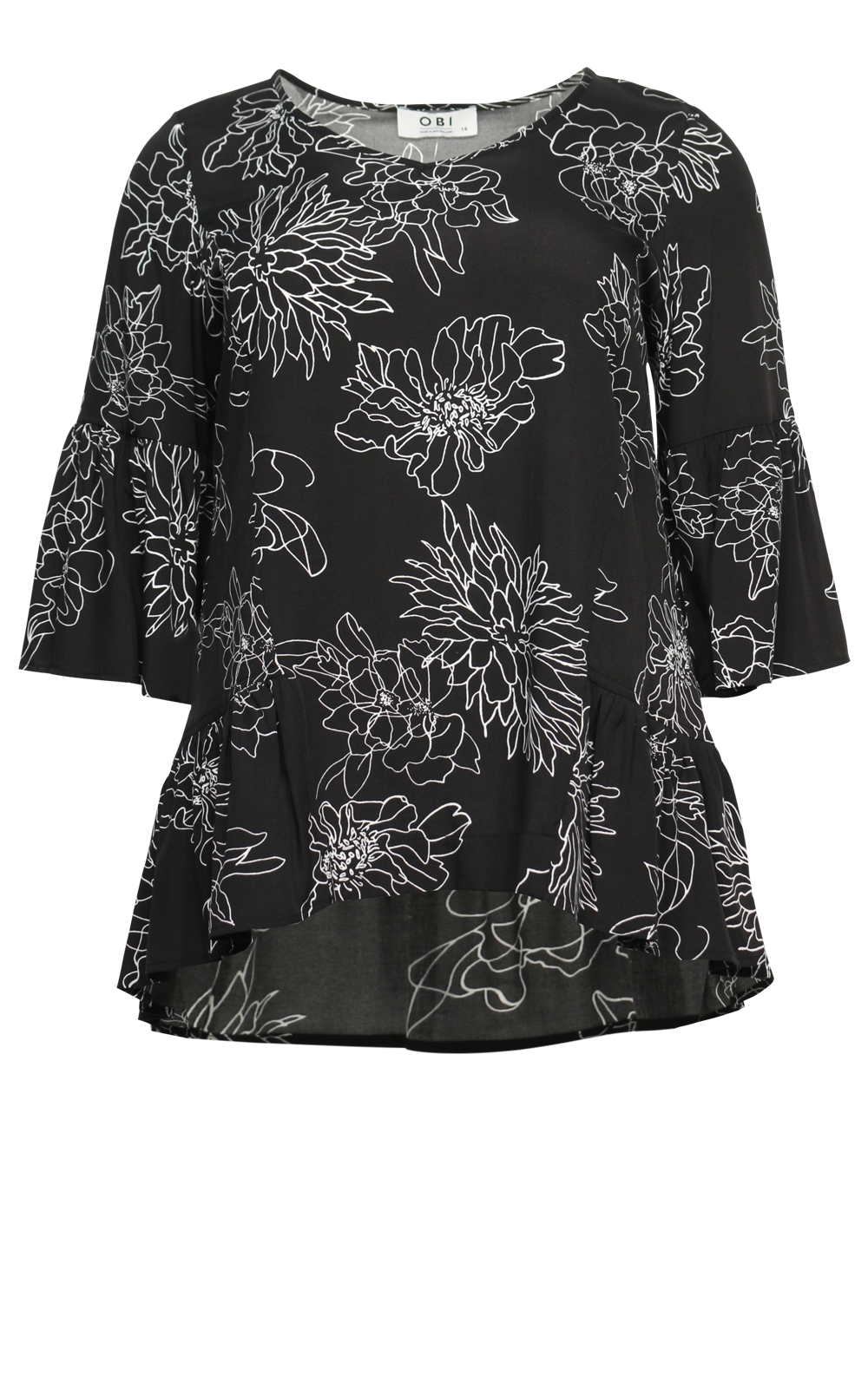 Springside Frill Top – Zebrano | Designer Clothing NZ