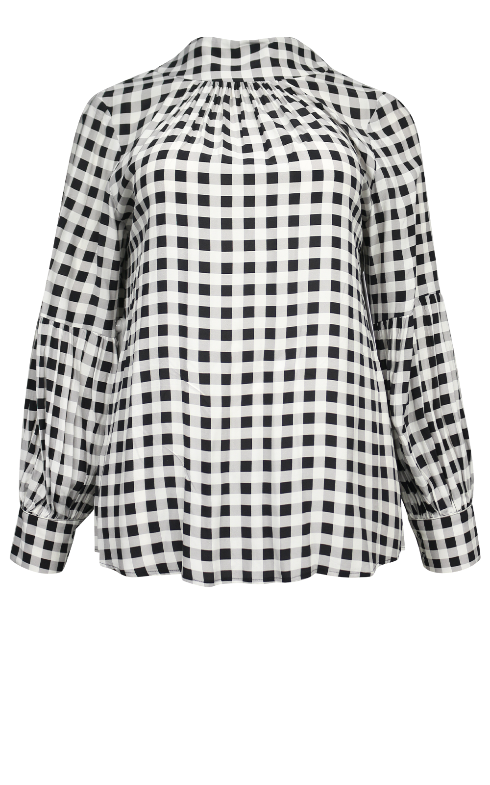 Ginza Gingham Blouse – Zebrano | Designer Clothing NZ
