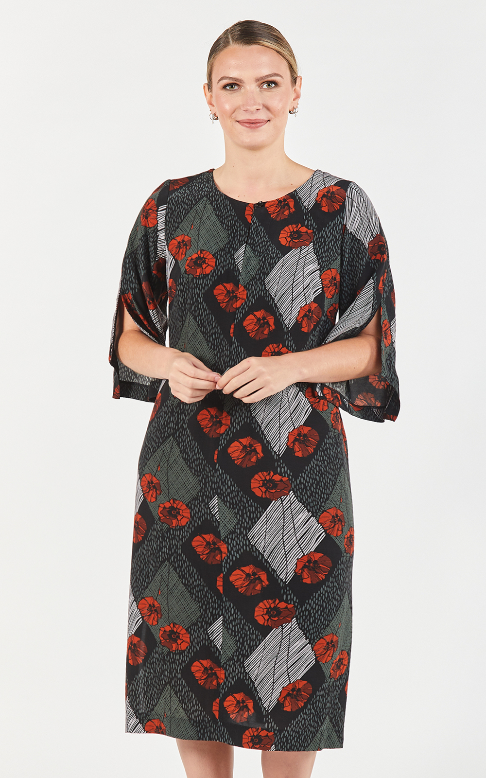 Poppy Shift Dress – Zebrano | Designer Clothing NZ