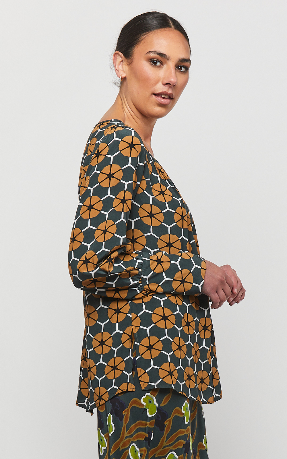 Hexed Shell Top – Zebrano | Designer Clothing NZ