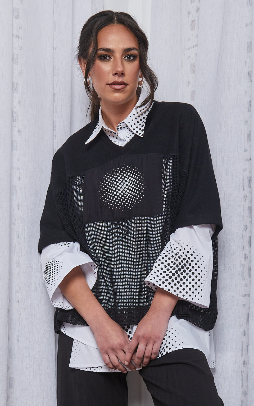 Cabin Stitched A-Line Jumper – Zebrano | Designer Clothing NZ