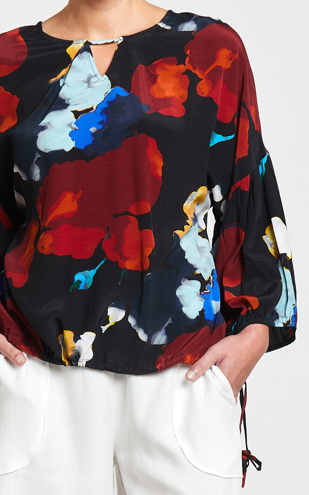 Rive Gauche Keyhole Top – Zebrano | Designer Clothing NZ