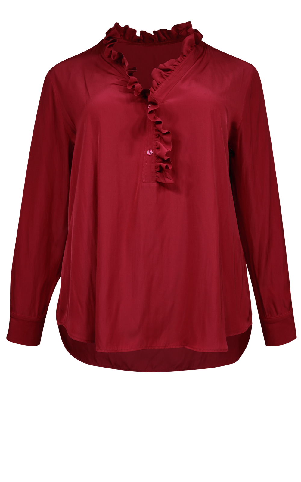 Frill Neck Blouse – Zebrano | Designer Clothing NZ