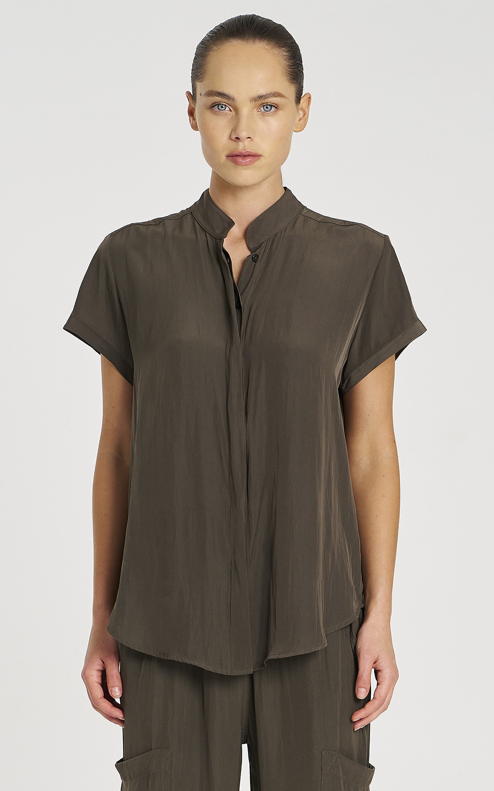 Soft Stand Shirt – Zebrano | Designer Clothing NZ