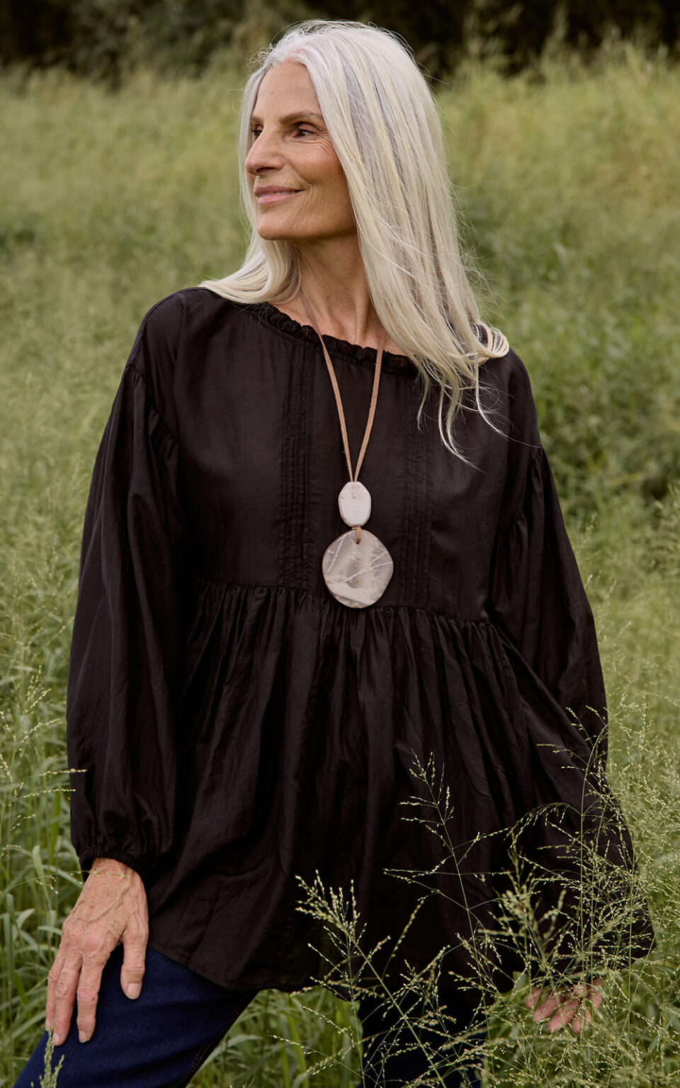 Coco Cotton Silk Smock – Zebrano | Designer Clothing NZ