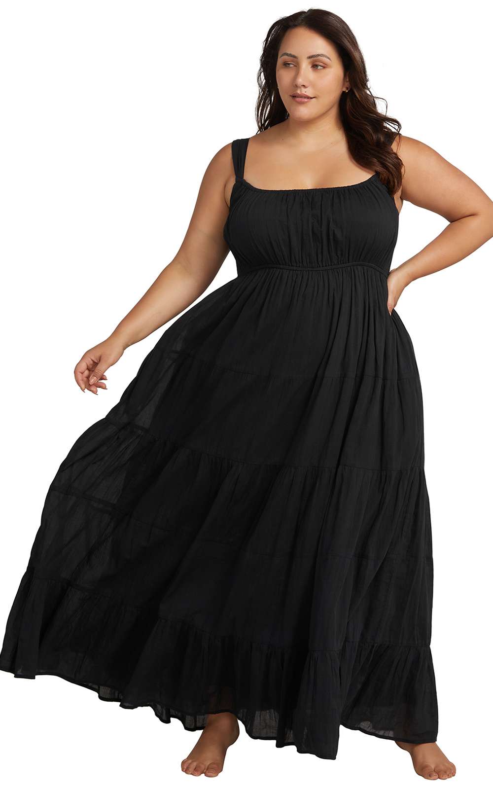 Liszt Maxi Tiered Sundress – Zebrano | Designer Clothing NZ