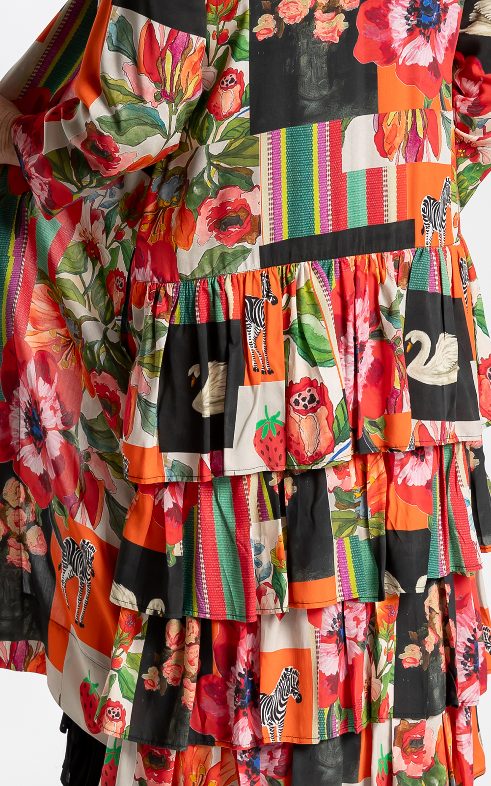 Back Frilled Duster Wandering – Zebrano | Designer Clothing NZ