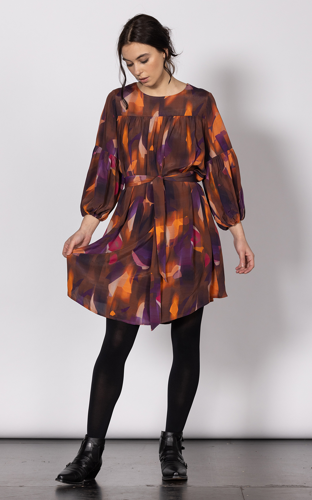 Doris Day Dress – Zebrano | Designer Clothing NZ