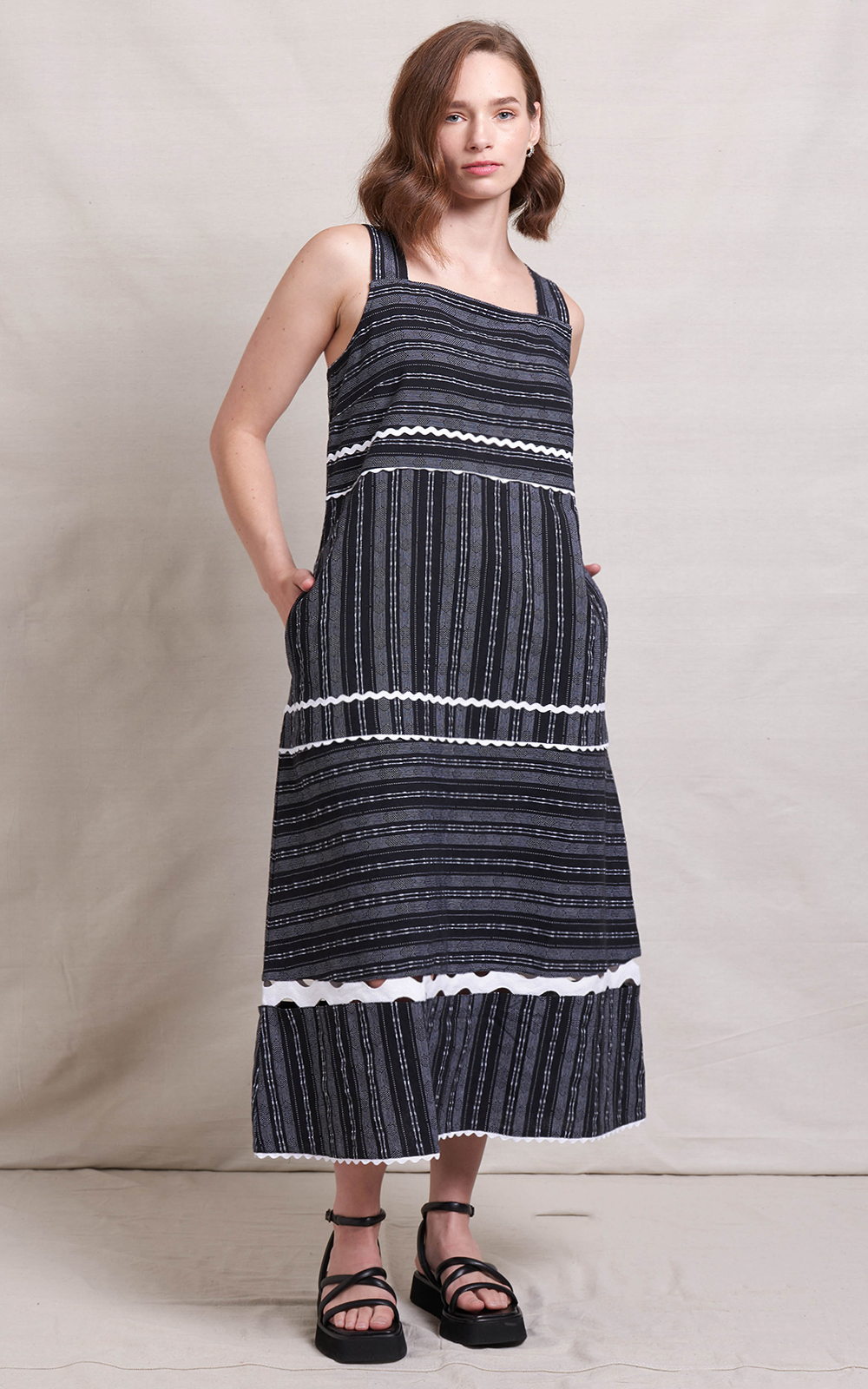 Zig Zag Dress – Zebrano | Designer Clothing NZ