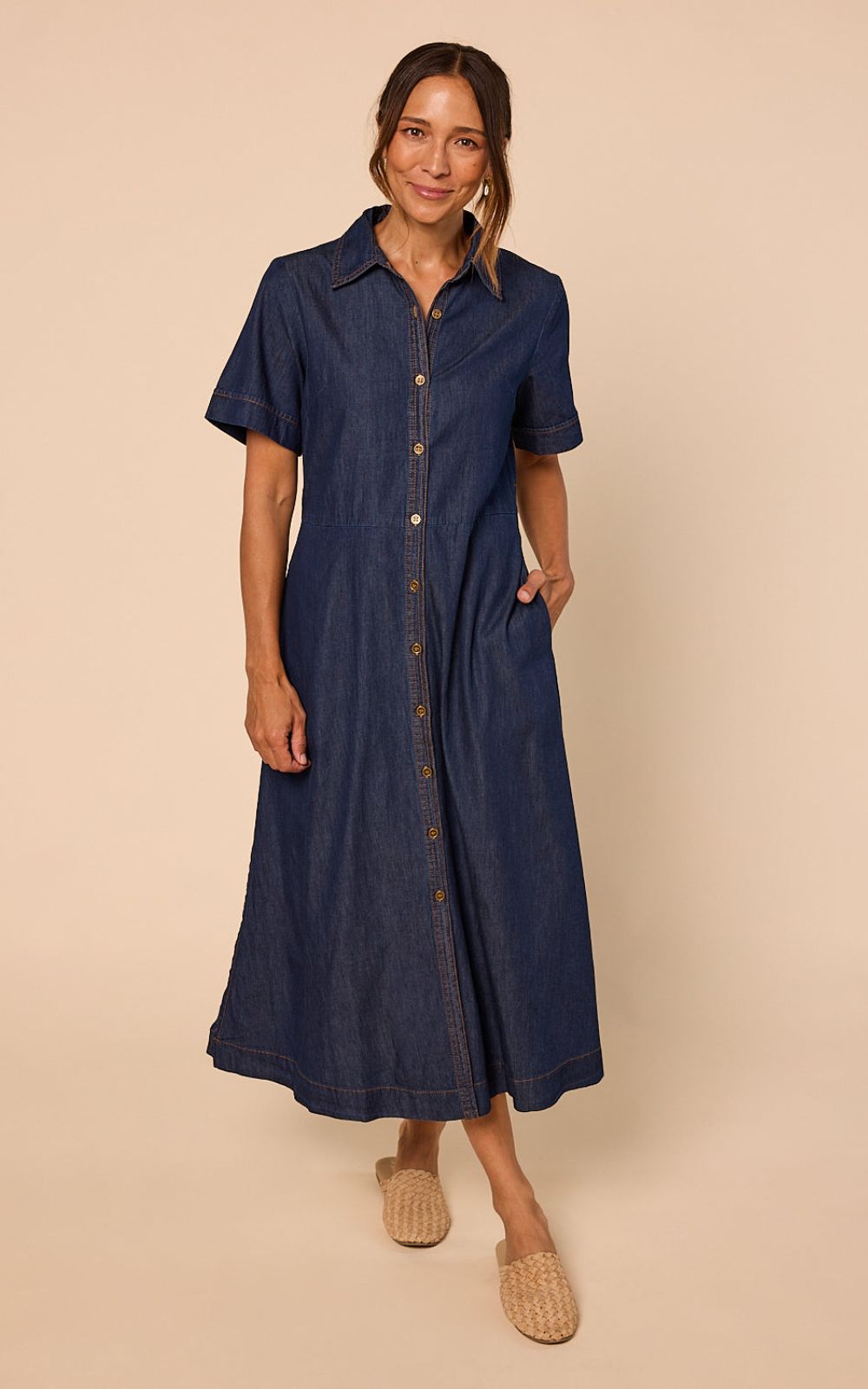 Gracie Chambray Shirt Dress – Zebrano | Designer Clothing NZ