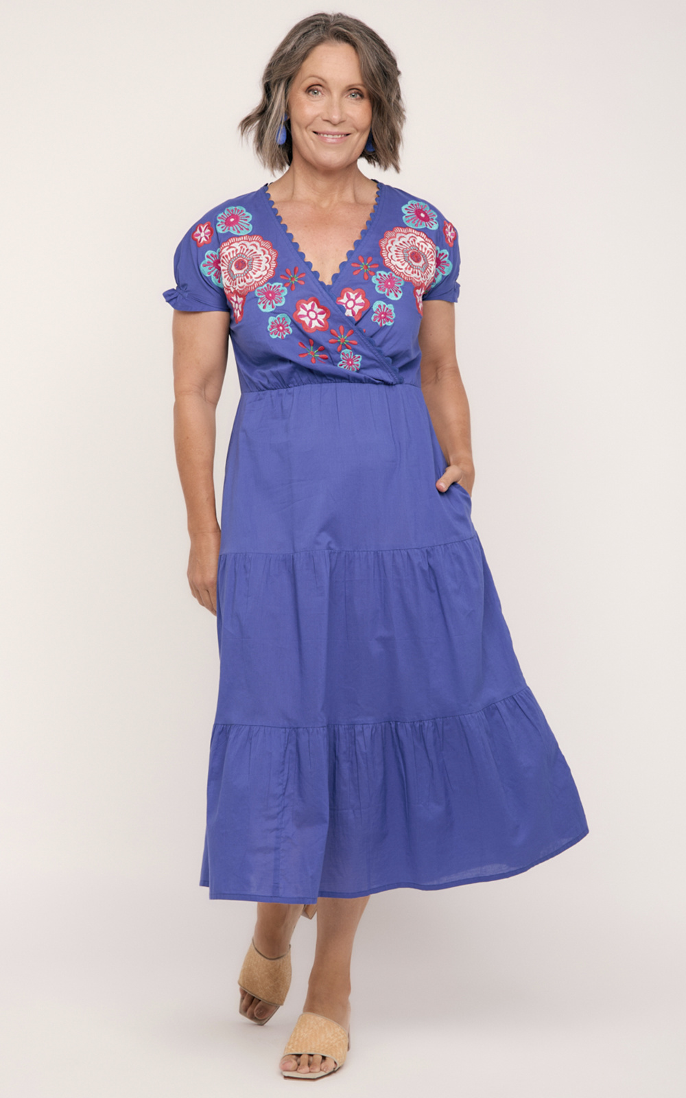 Shari Embroidered Dress – Zebrano | Designer Clothing NZ