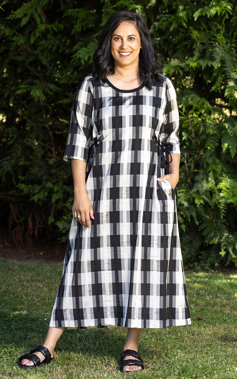 Cabin Stitched A-Line Jumper – Zebrano | Designer Clothing NZ