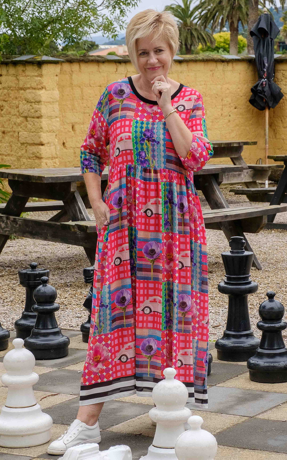 Kylie Dress – Zebrano | Designer Clothing NZ