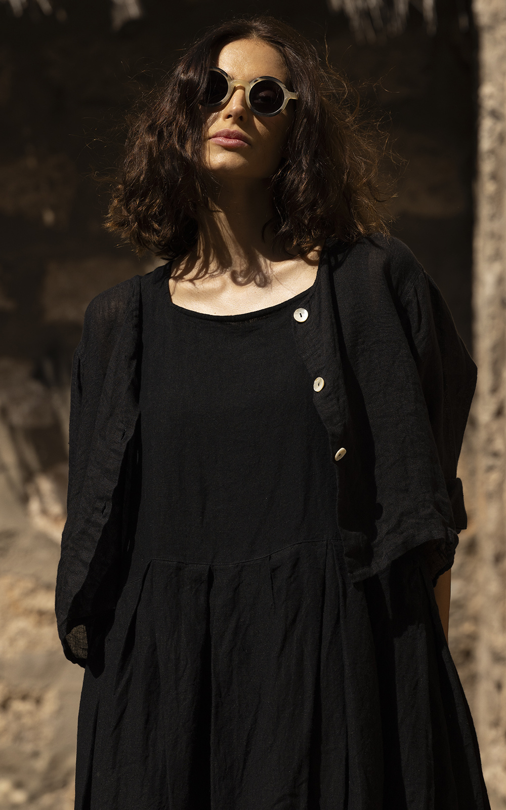 Doto Jacket Gauze Linen – Zebrano | Designer Clothing NZ