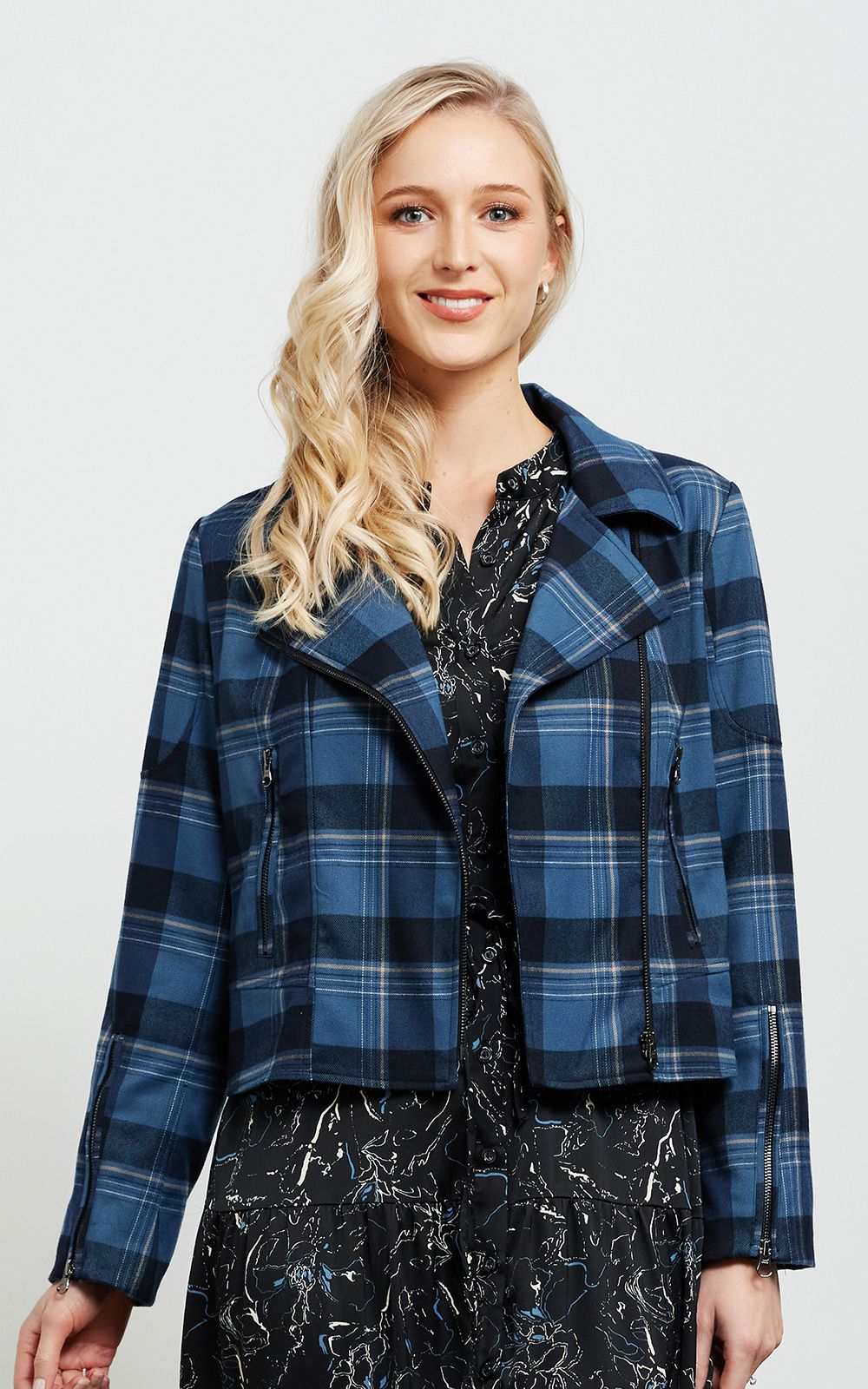 Johnny Jacket In Plaid – Zebrano | Designer Clothing NZ
