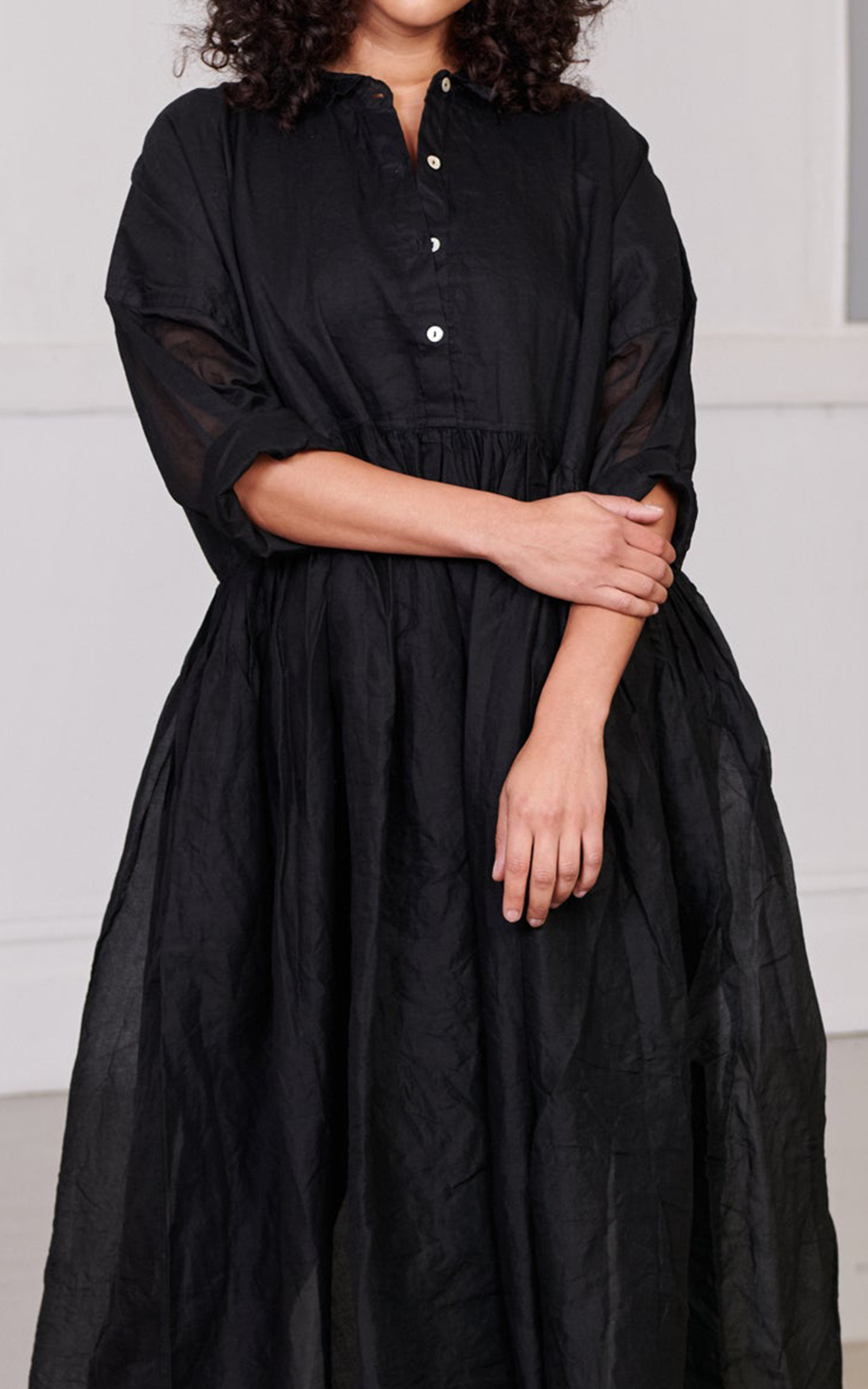 Edith Dress In Cotton Organdy – Zebrano | Designer Clothing NZ