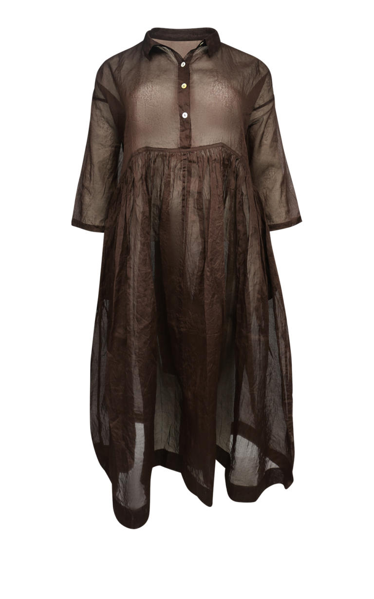 Edith Dress Cotton Organdy – Zebrano | Designer Clothing NZ