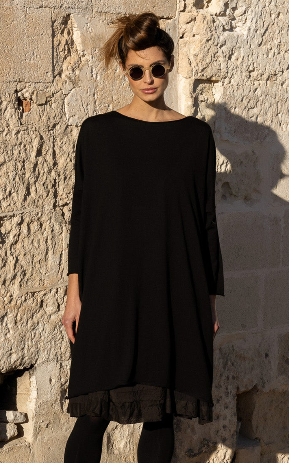 Emi Dress In Wool – Zebrano | Designer Clothing NZ