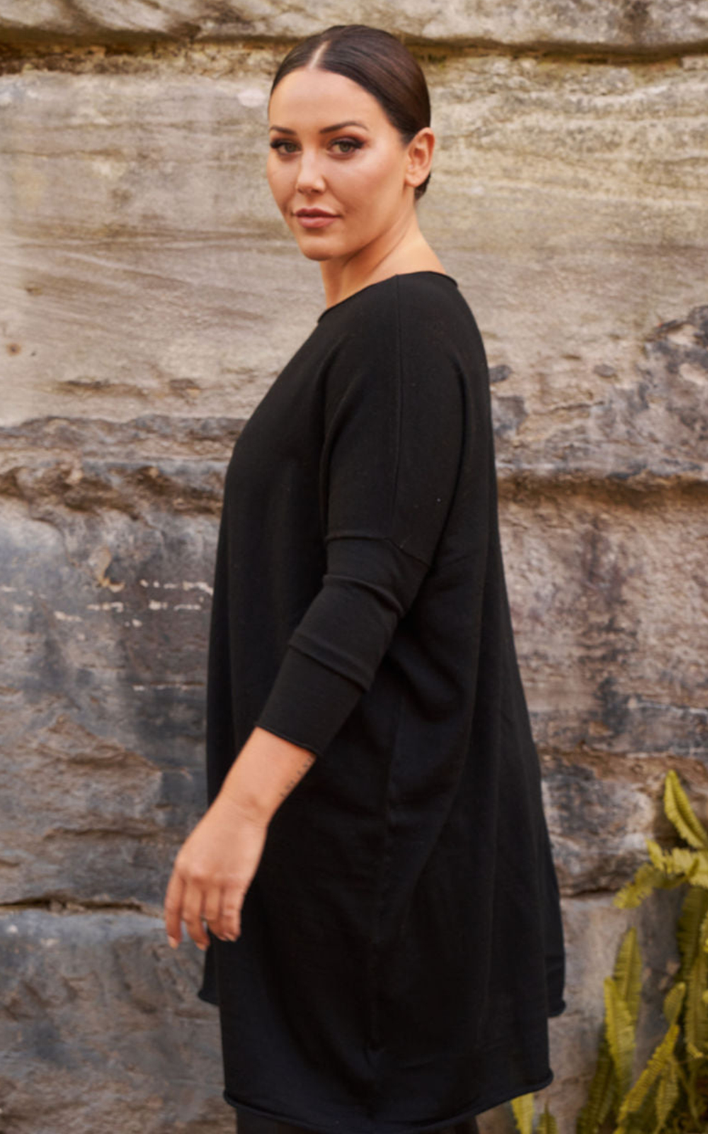 Emi Dress In Wool – Zebrano | Designer Clothing NZ