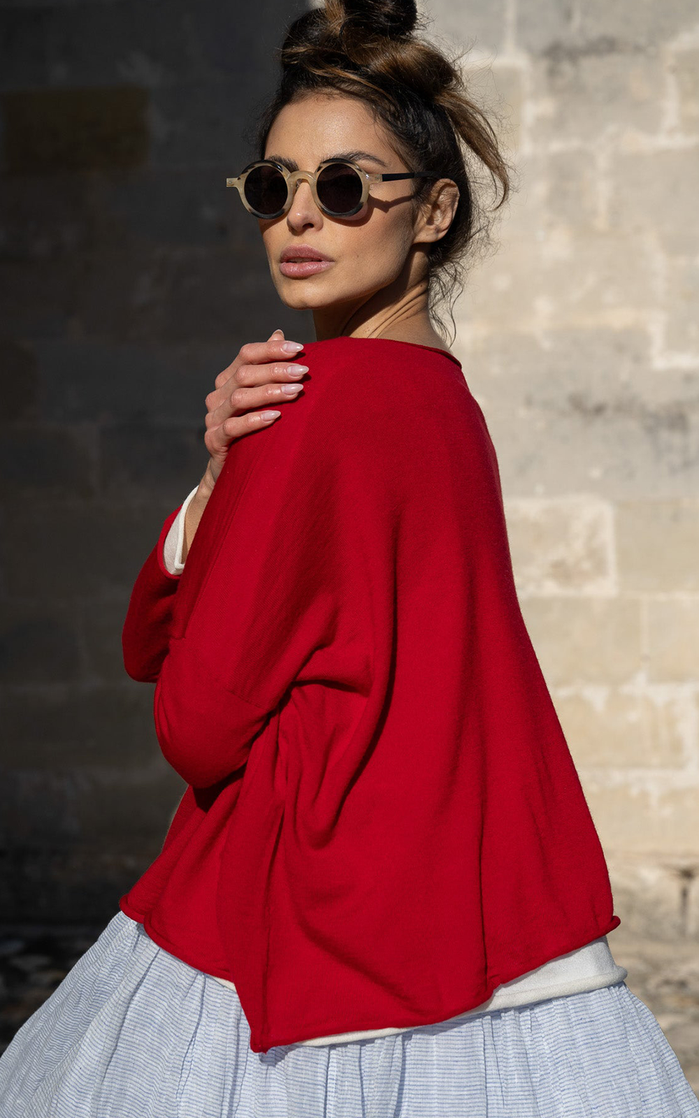 Emi Jumper In Wool – Zebrano | Designer Clothing NZ