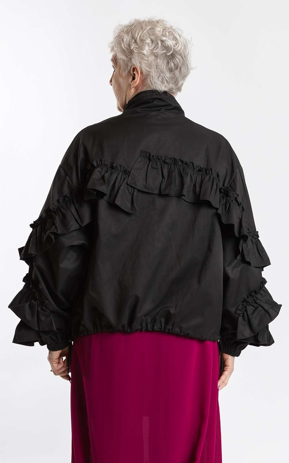 Ruffle Jacket Black – Zebrano | Designer Clothing NZ
