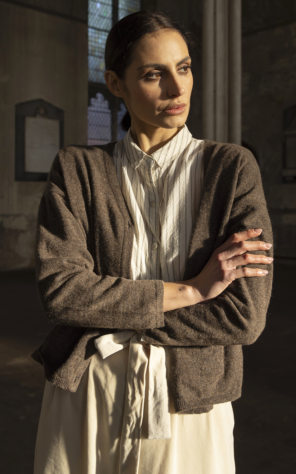 Freya Cardigan Wool – Zebrano | Designer Clothing NZ