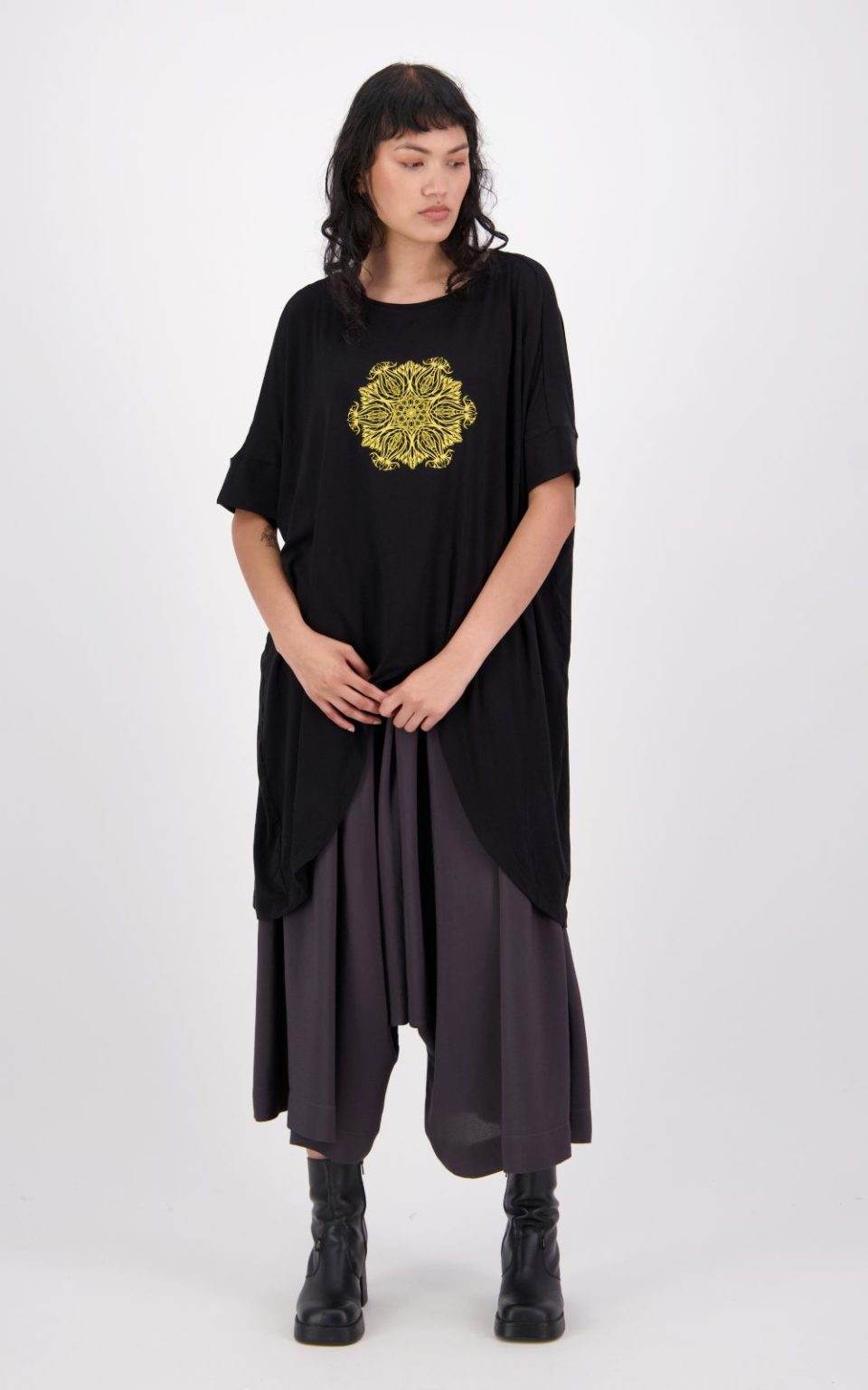 Florence Golden Circle Tee – Zebrano | Designer Clothing NZ