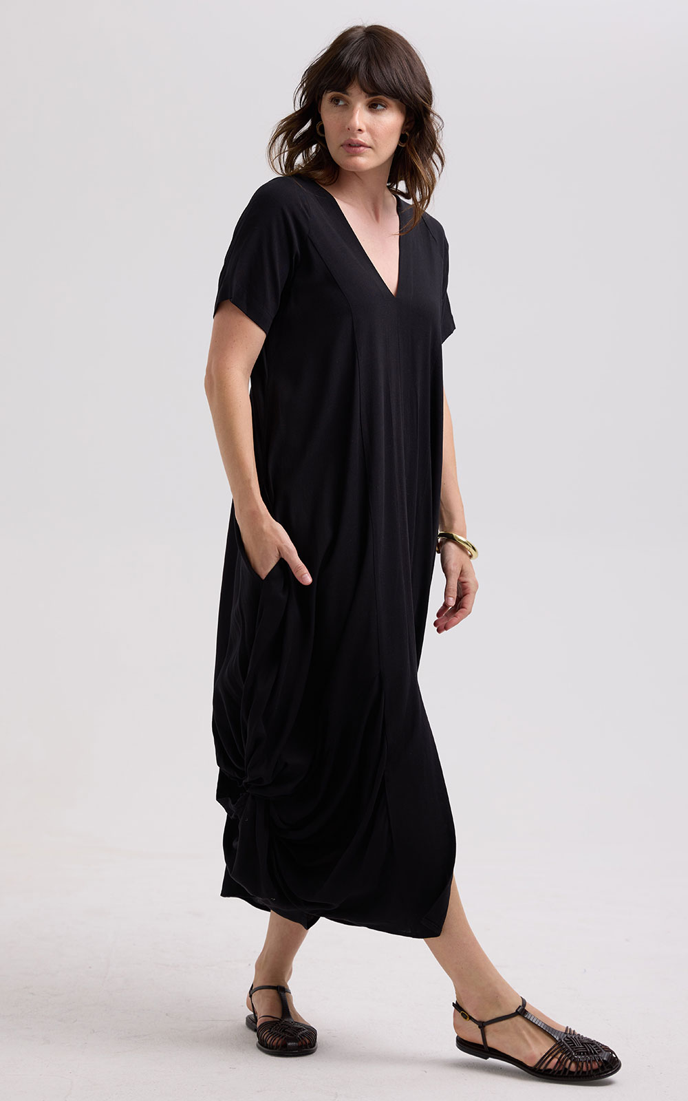 Drape Bottom Dress – Zebrano | Designer Clothing NZ