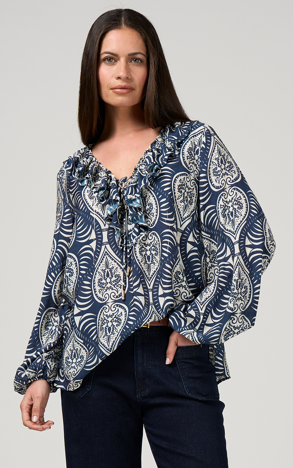 Opaline Blouse – Zebrano | Designer Clothing NZ