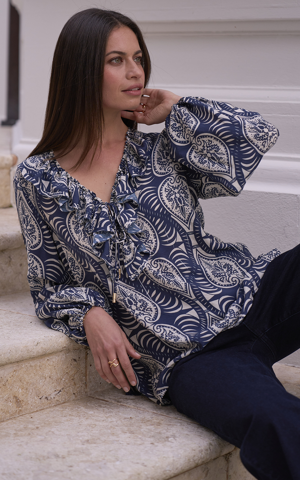 Opaline Blouse – Zebrano | Designer Clothing NZ