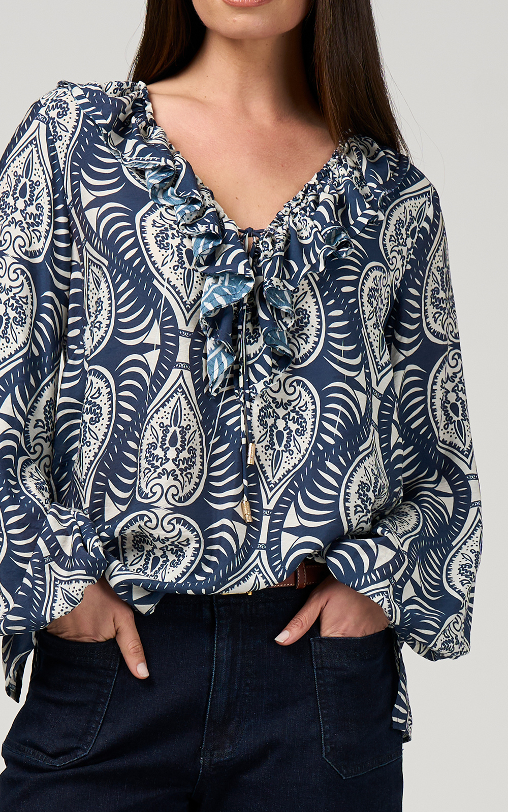 Opaline Blouse – Zebrano | Designer Clothing NZ