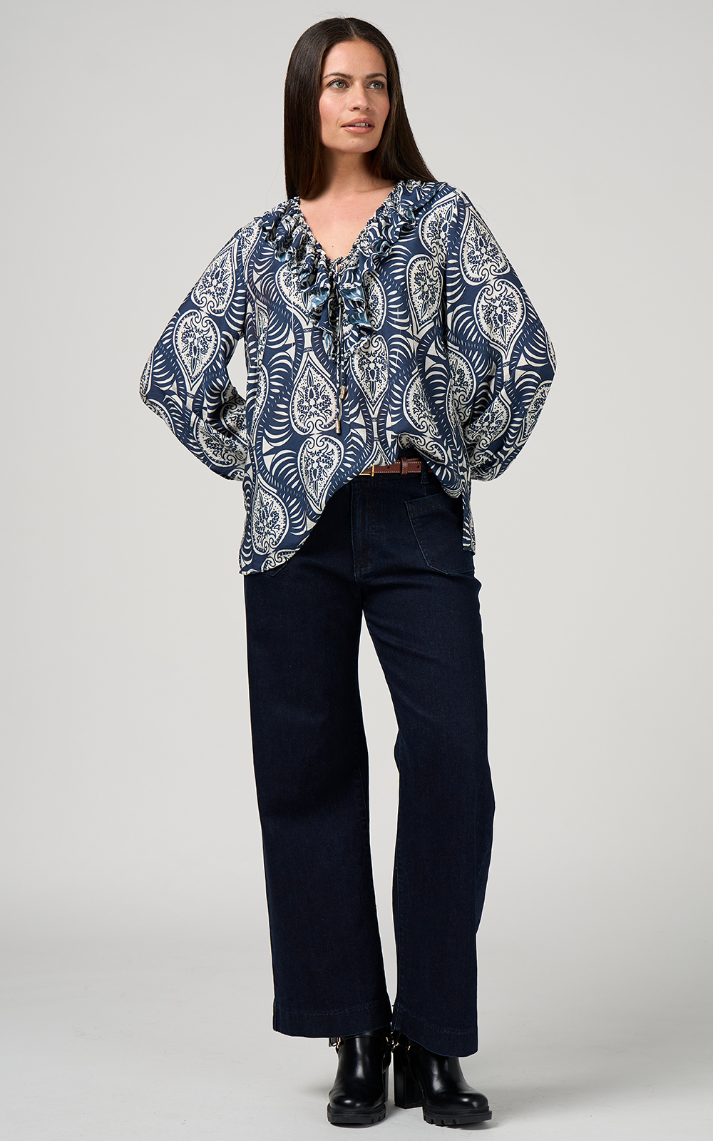 Opaline Blouse – Zebrano | Designer Clothing NZ