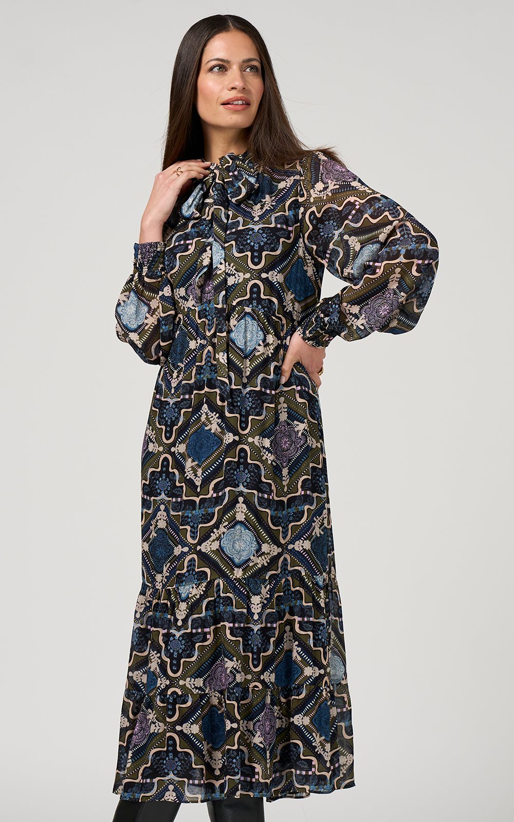 Regalia Midi Dress – Zebrano | Designer Clothing NZ