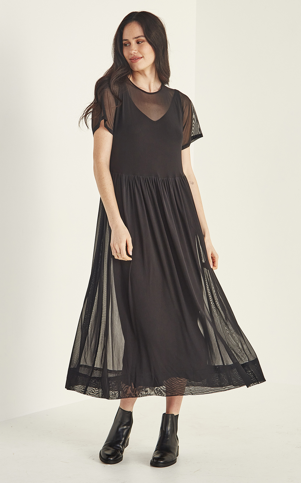 Sarah Dress And Slip – Zebrano | Designer Clothing NZ