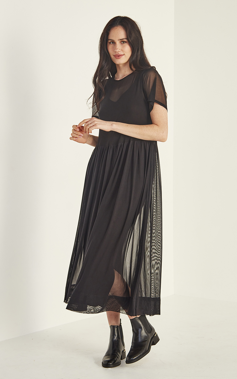 Sarah Dress And Slip – Zebrano | Designer Clothing NZ